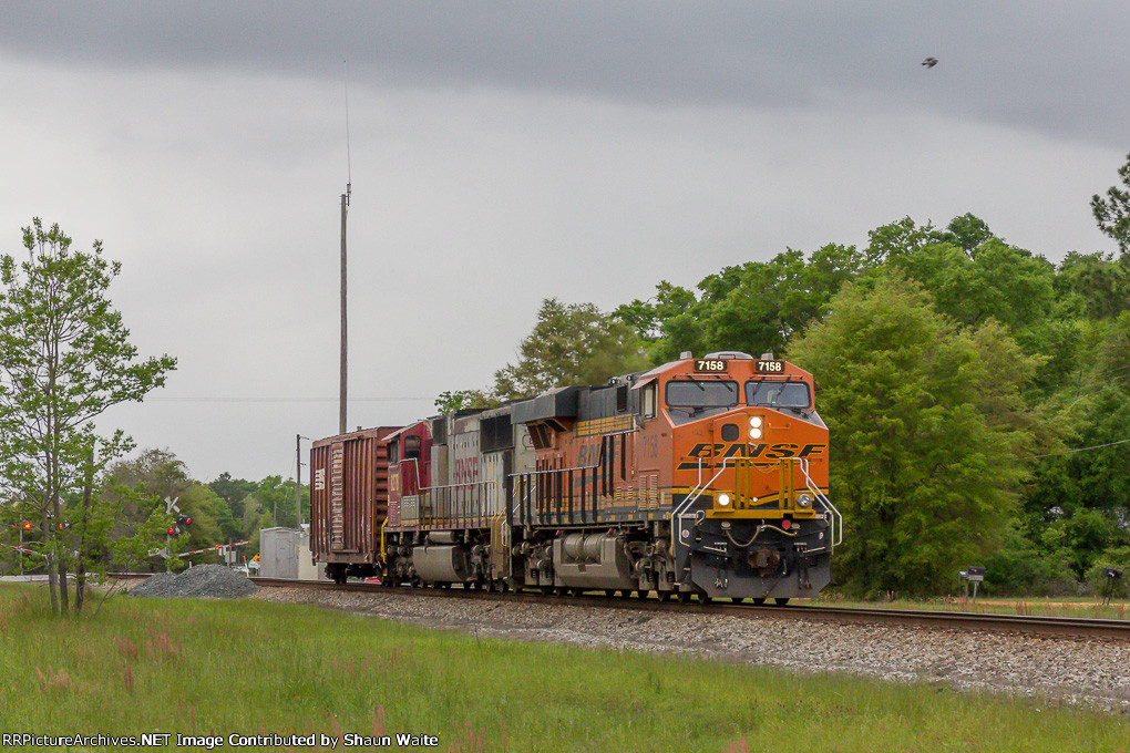 BNSF 7158 a rare visitor